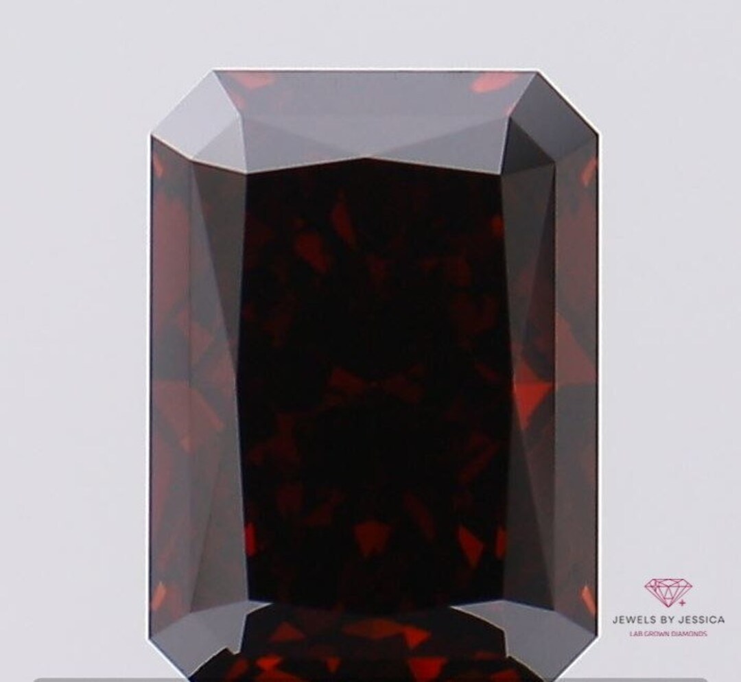 2.10ct. Fancy Ruby Red Color Radiant Cut Non-certified Radiant Cut Lab ...