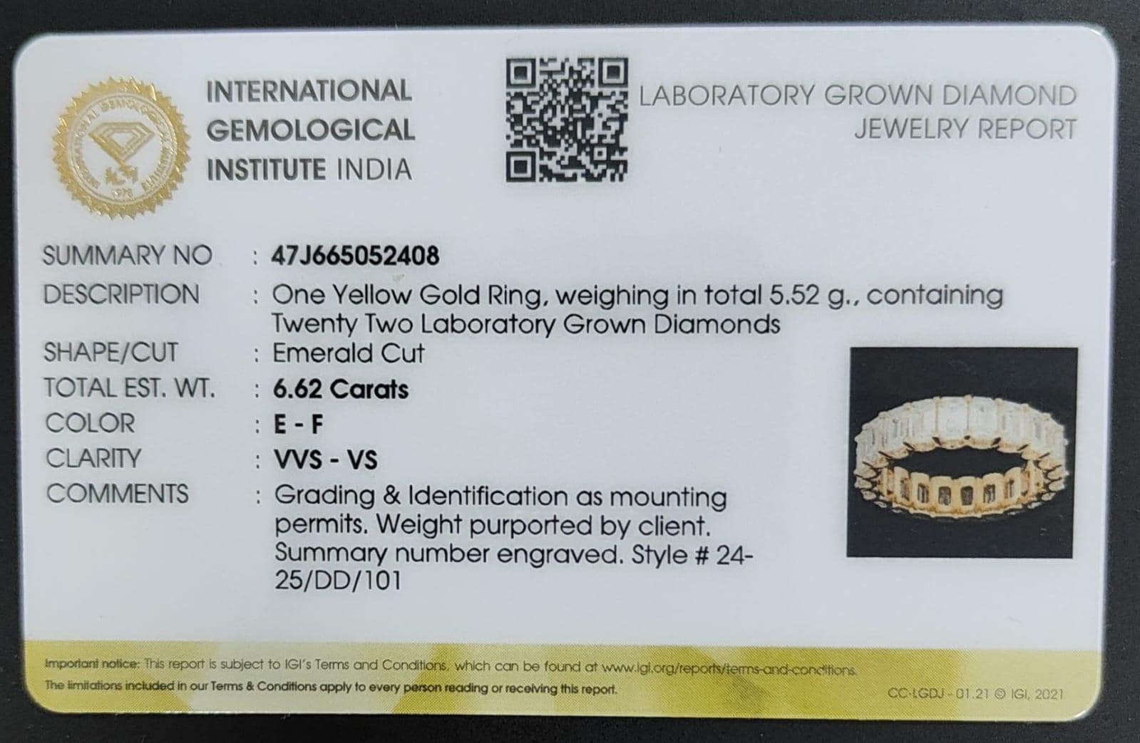 IGI Jewelry Certification-add On - Etsy