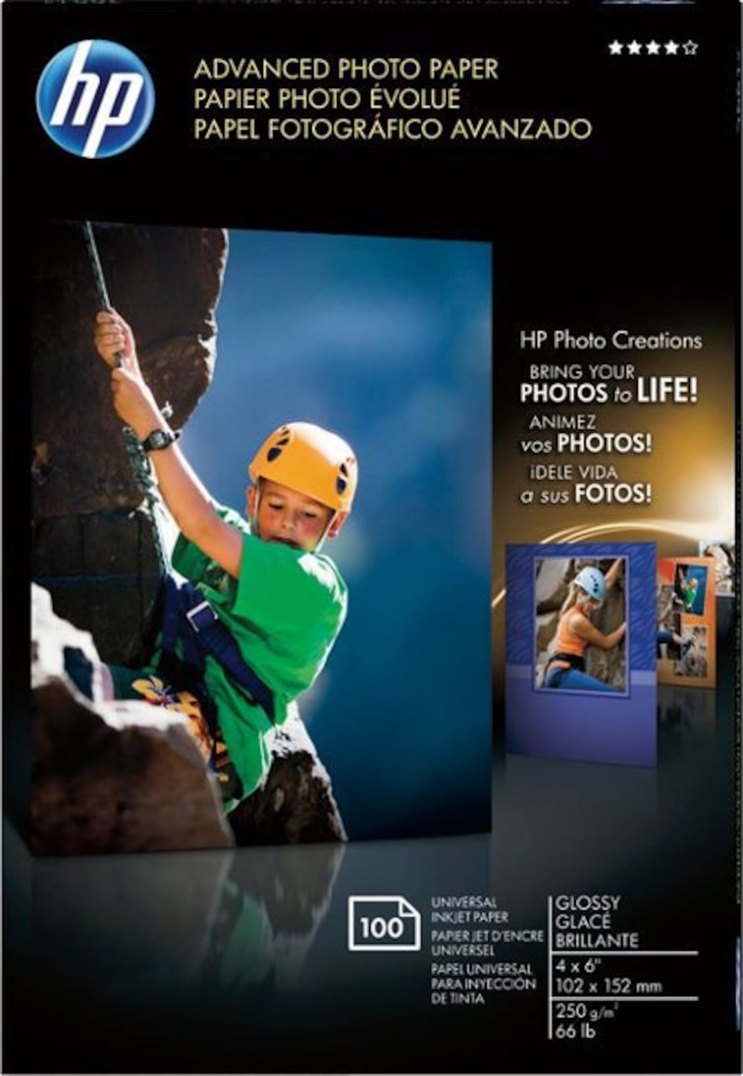 HP Advanced Inkjet Photo Paper Borderless Glossy (A6) 4x6 - 100 Sheets ...