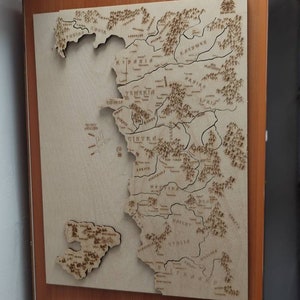 The Witcher Continent Map 28x38cm - Etsy