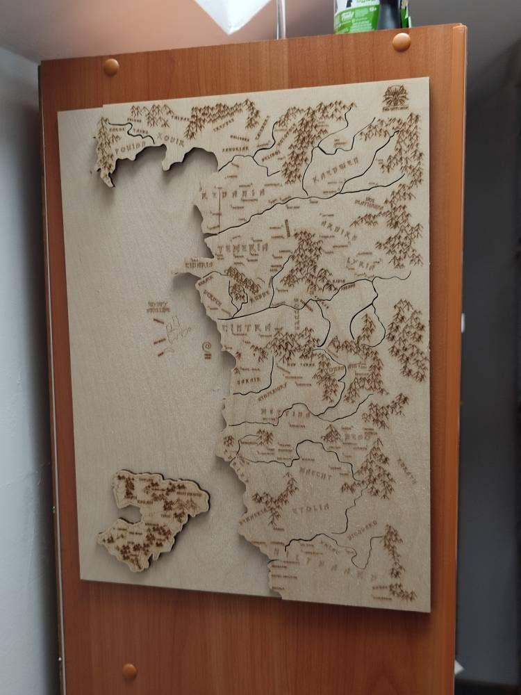 The Witcher Continent Map 28x38cm - Etsy