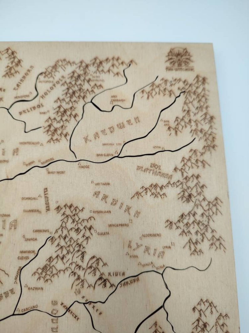 The Witcher Continent Map 28x38cm - Etsy