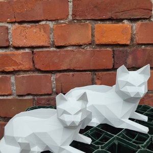 Cat Low-poly Flowerpot - Etsy