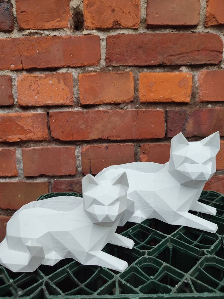 Cat Low-poly Flowerpot - Etsy
