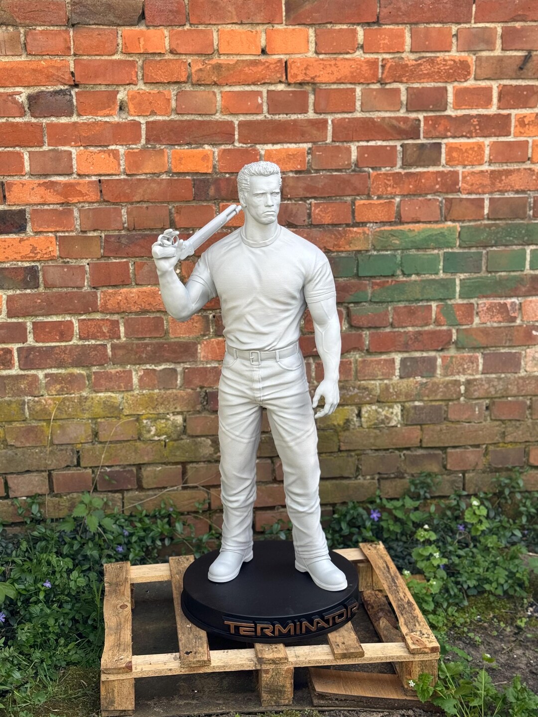 Terminator T-800 Statue V.2 - 110cm Figure With Stand & Shotgun (arnold ...