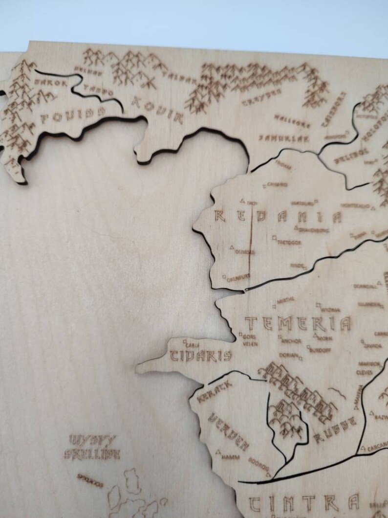 The Witcher Continent Map 28x38cm - Etsy