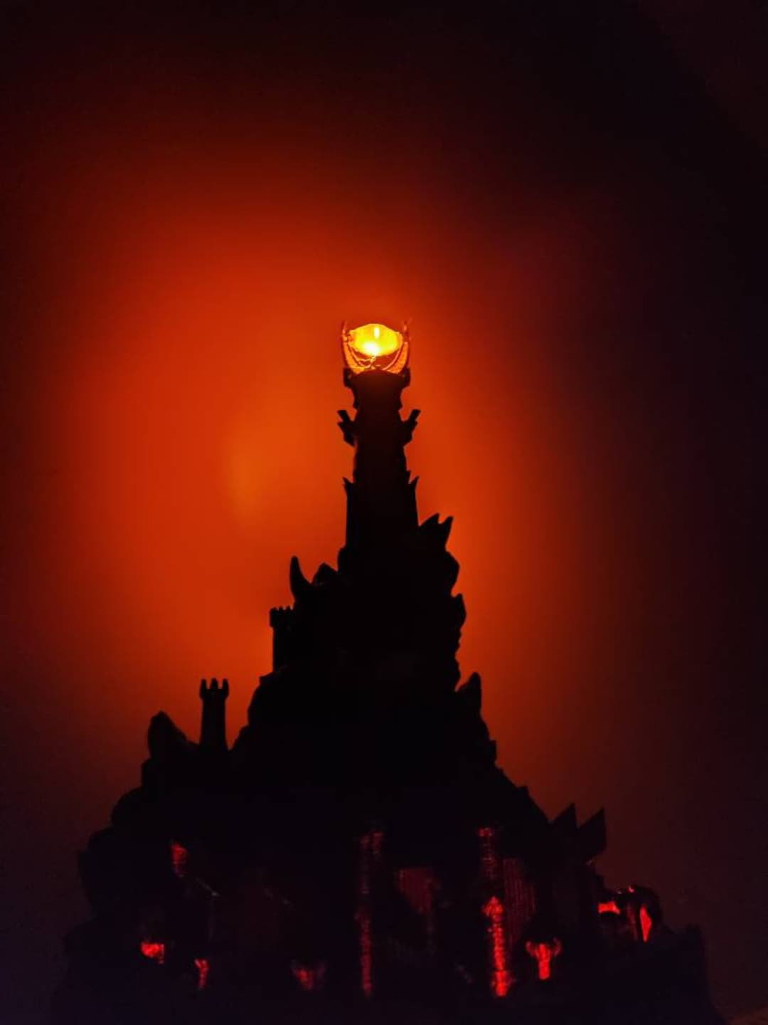Barad-dur Eye of Sauron - Lotr Mordor Handmade Fortress With Lamp ...