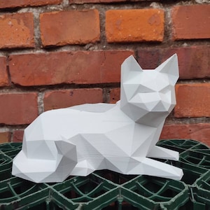Cat Low-poly Flowerpot - Etsy