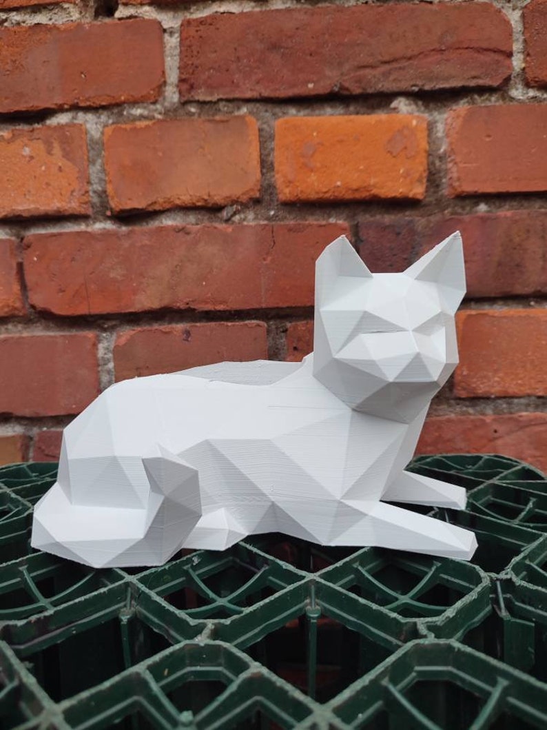 Cat Low-poly Flowerpot - Etsy