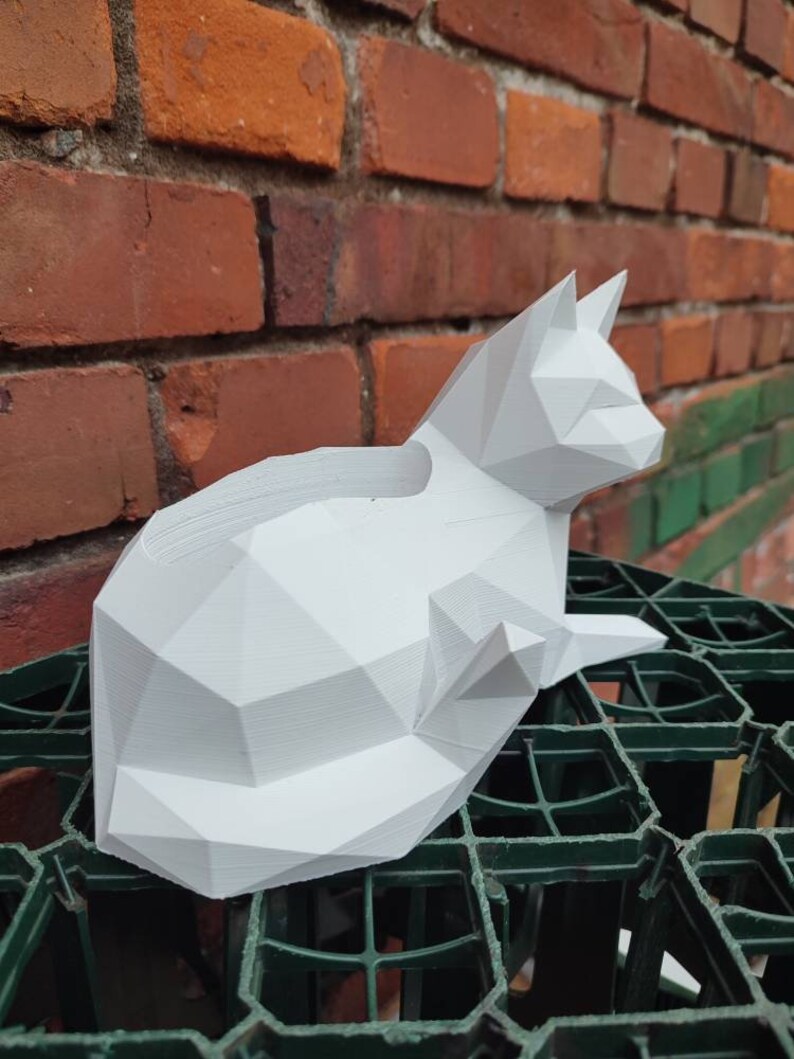 Cat Low-poly Flowerpot - Etsy