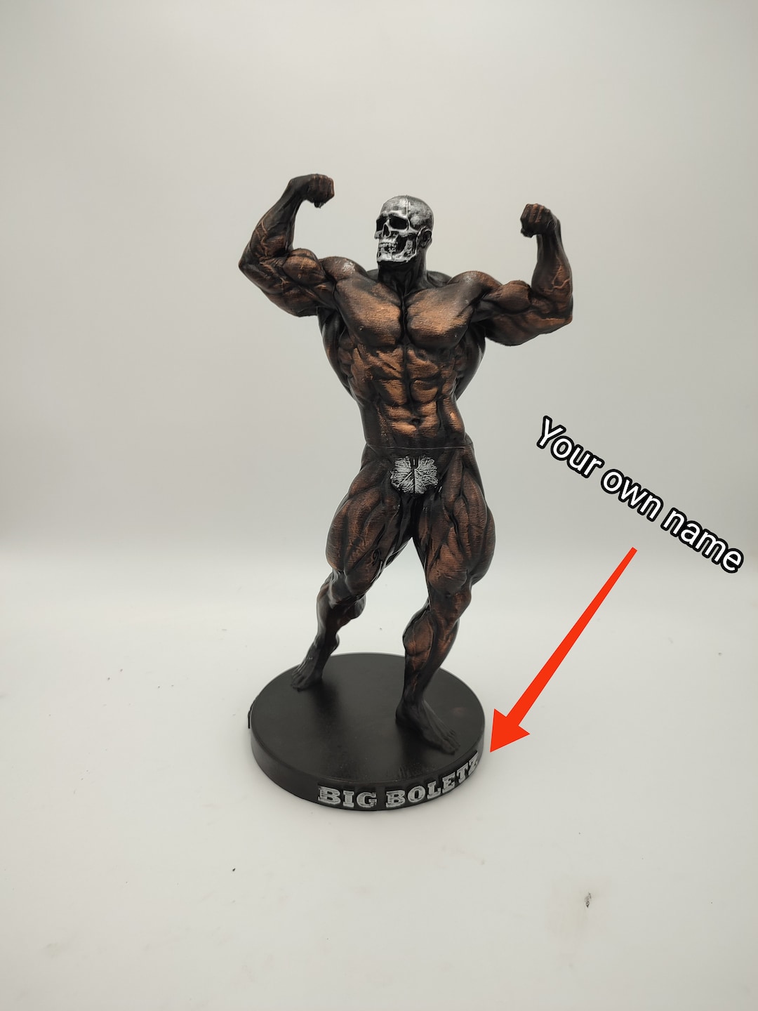 Bodybuilding Statue With Custom Caption - 36/55cm Figurine of ...