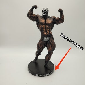 Bodybuilding Statue With Custom Caption - 36/55cm Figurine of ...