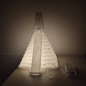Tikal Mayan Temple (yax Mutal) - Tikal Pyramid Lamp - 27.5cm Height - Etsy