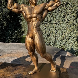 Arnold Schwarzenegger Classic Front Double Bicep Statue With Stand