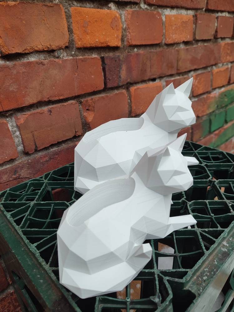 Cat Low-poly Flowerpot - Etsy