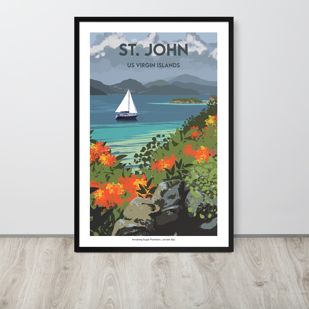 My St John USVI Travel Poster, St John USVI Print, St John USVI Wall ...