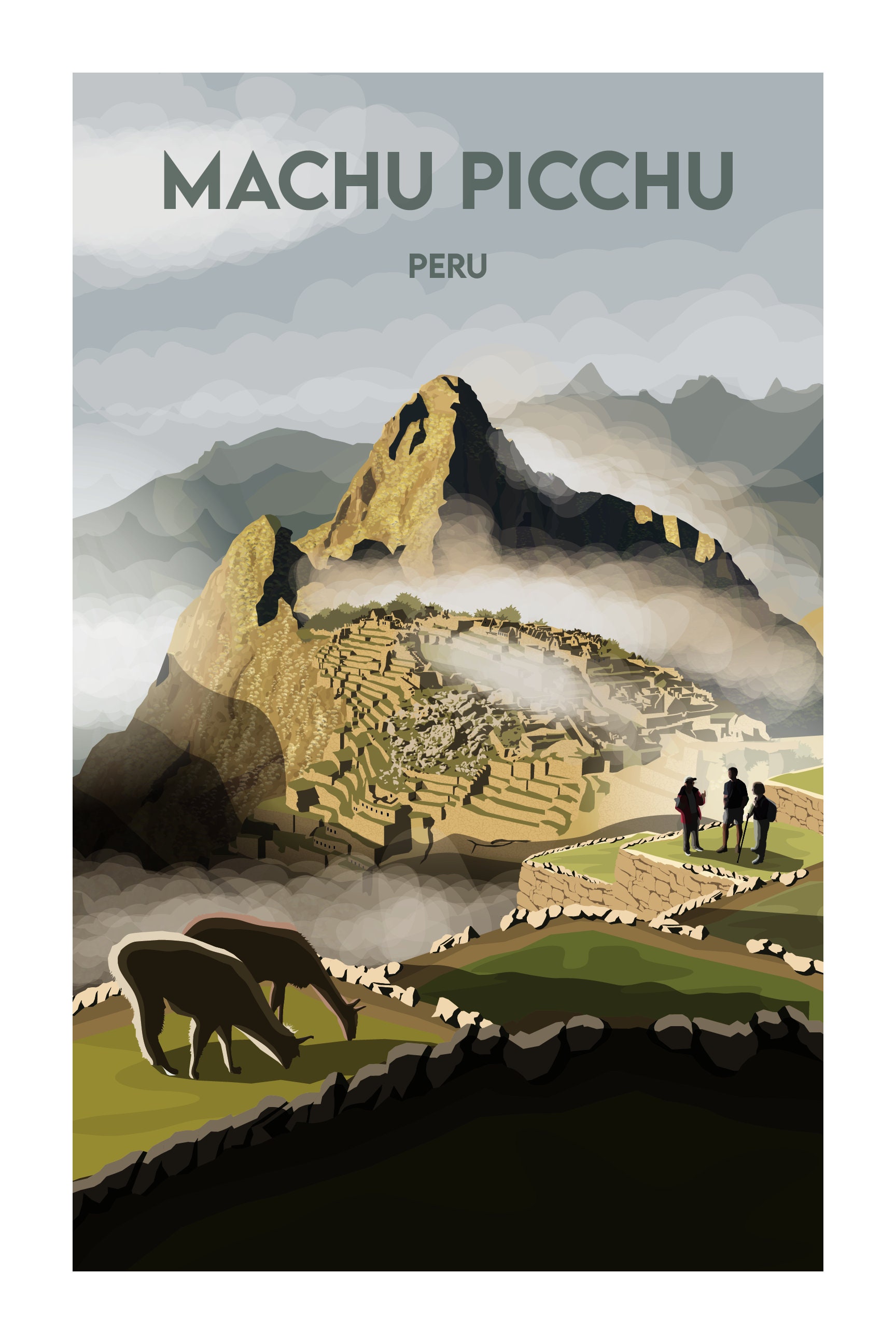 My Machu Picchu Peru Travel Poster, Machu Picchu Peru Print, Machu ...