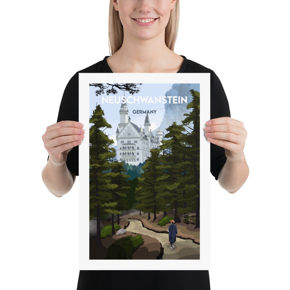 My Neuschwanstein Germany Travel Poster, Neuschwanstein Germany Print ...