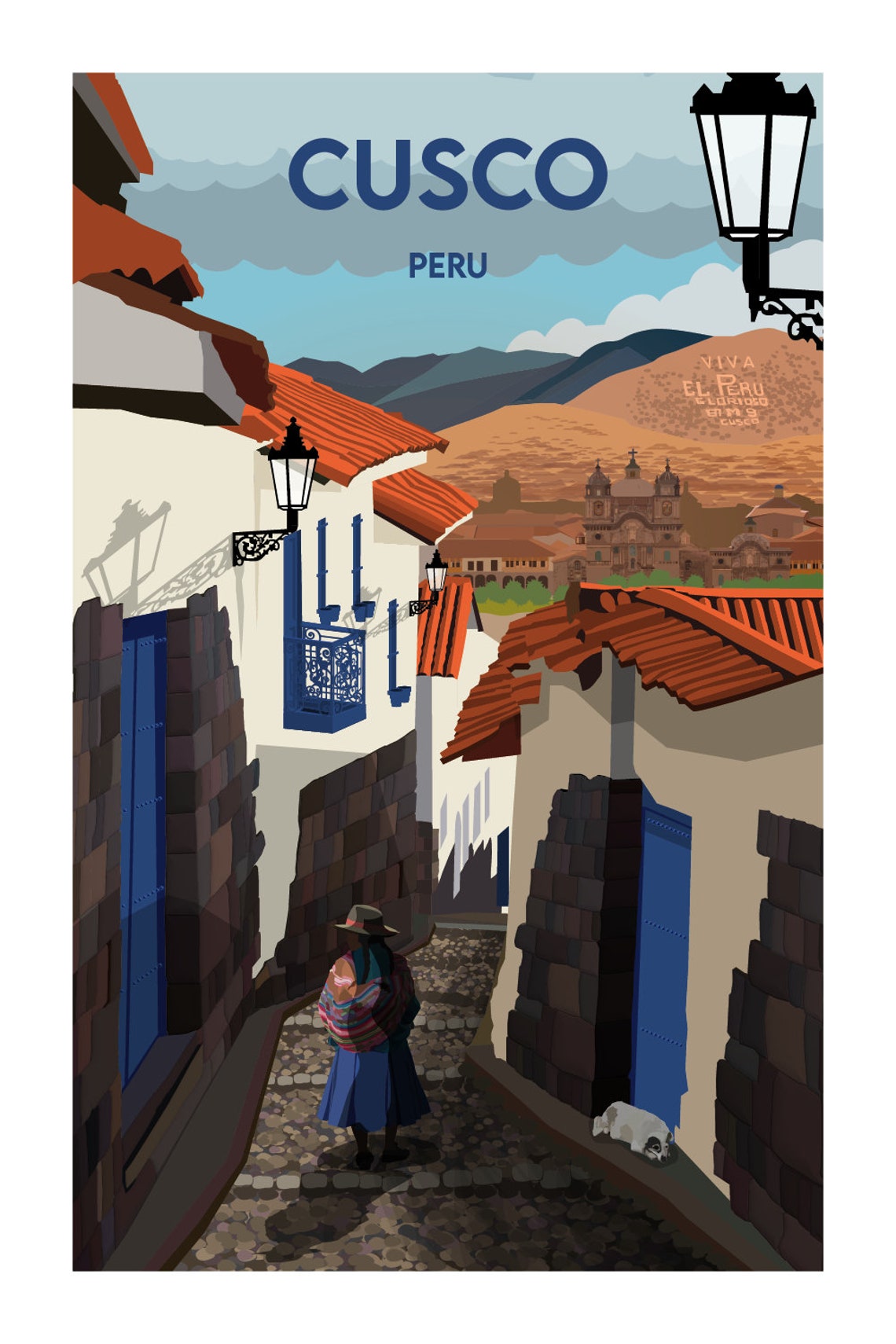My Cusco Peru Travel Poster, Cusco Peru Print, Cusco Peru Wall Art ...
