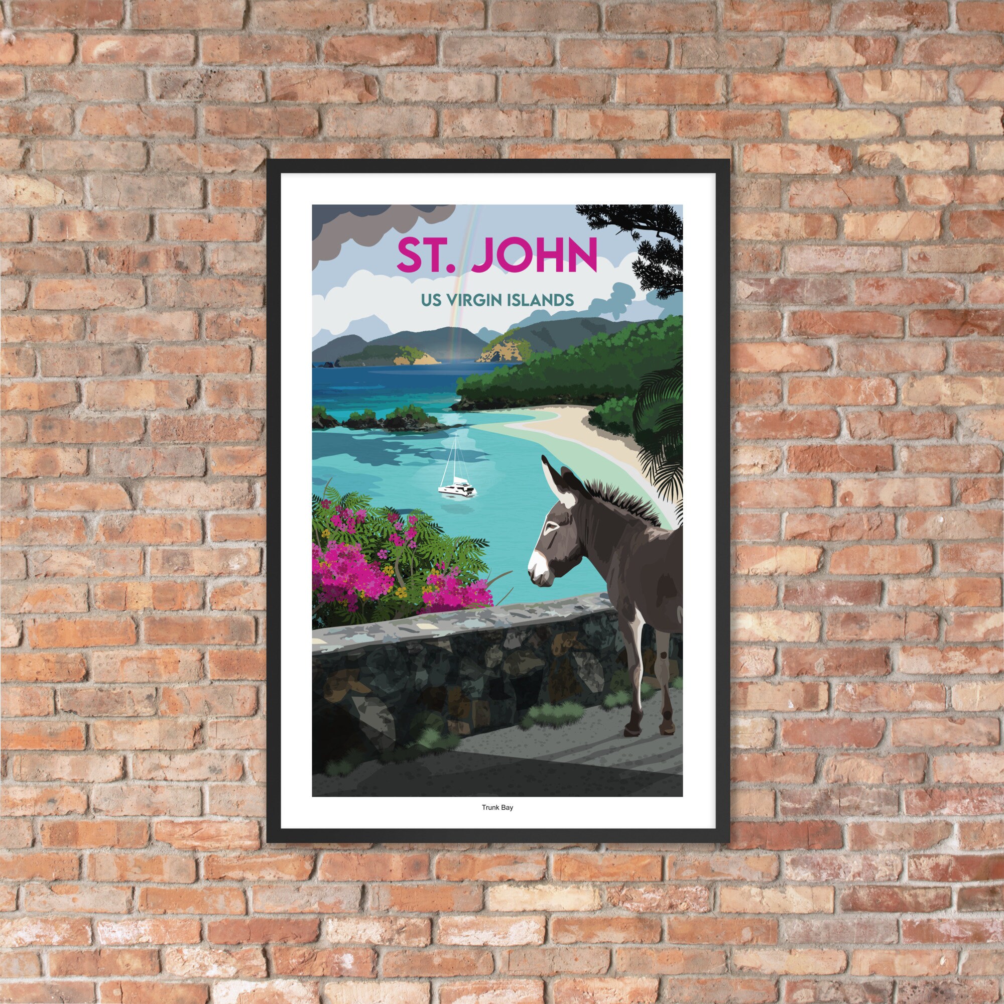 My St John USVI Trunk Bay Travel Poster St John USVI Print - Etsy