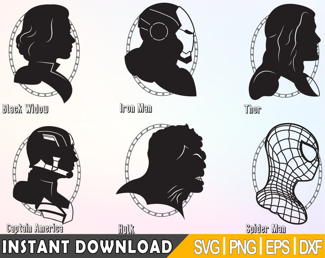 Avengers Head SVG Cutting Files Eps Dxf Png Ai Cricut - Etsy Canada