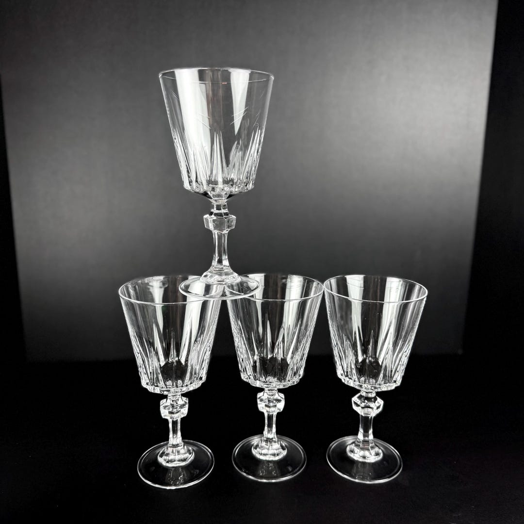 Vintage Princess House Crystal Goblets - 'esprit' French Lead Crystal ...