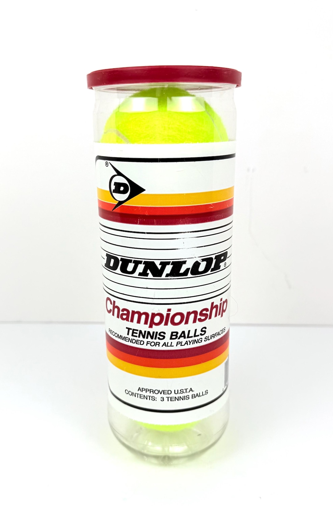 Vintage Dunlop Championship Yellow Tennis Balls Vacuum Sealed Tins of 3 ...