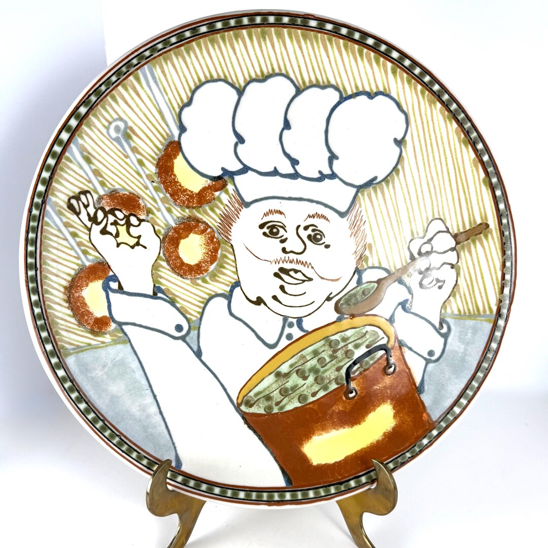 Vintage Janet Rothwoman Pottery Chef Platter 1970s California Ceramic ...