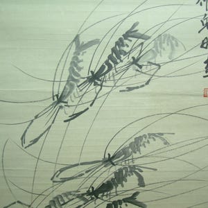 Very Large Old Chinese Hand Painting Vivid Shrimps "qibaishi" Mark - Etsy