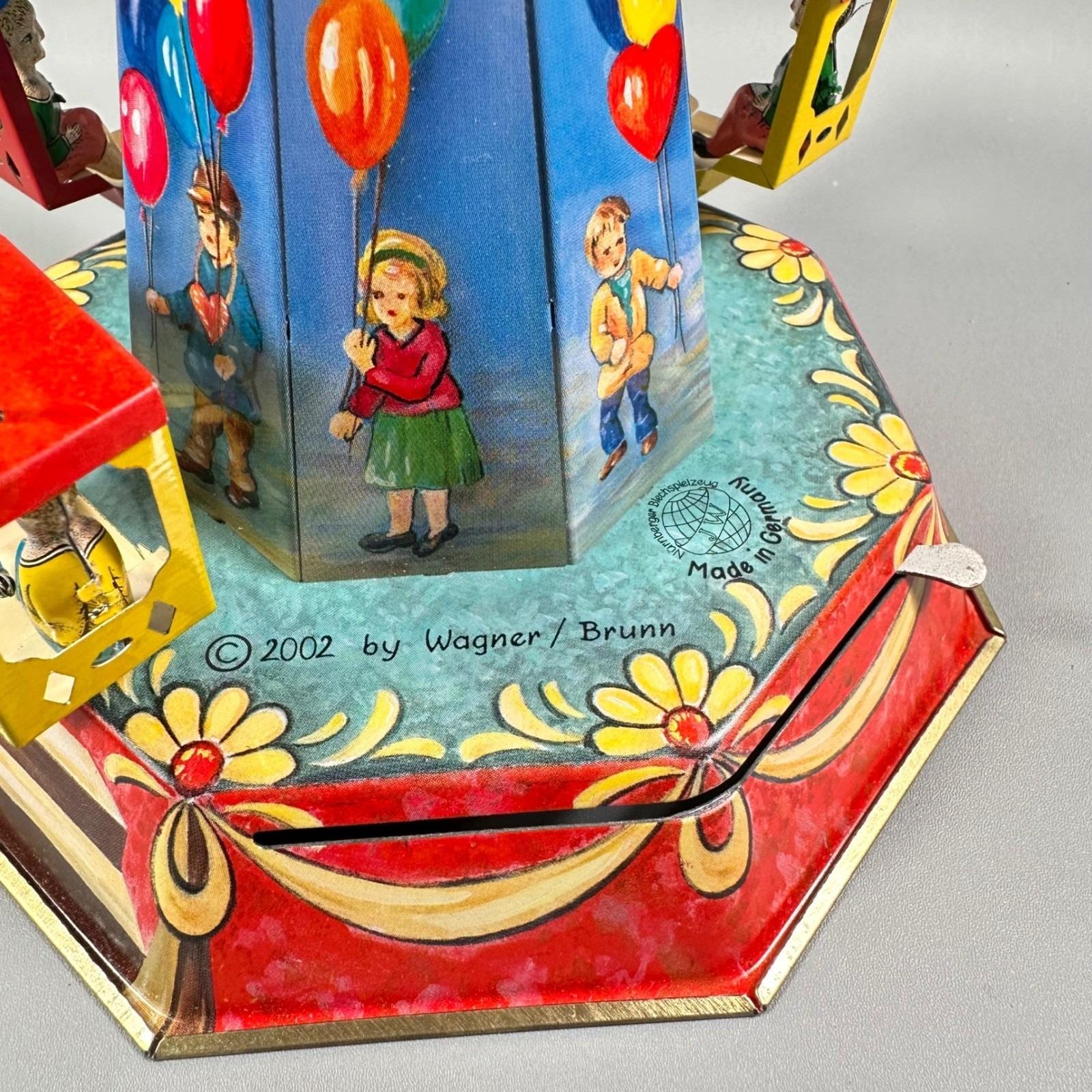 German Tin Toy Carousel Wagner Brunn 2002 Reproduction Carrousel W/box ...