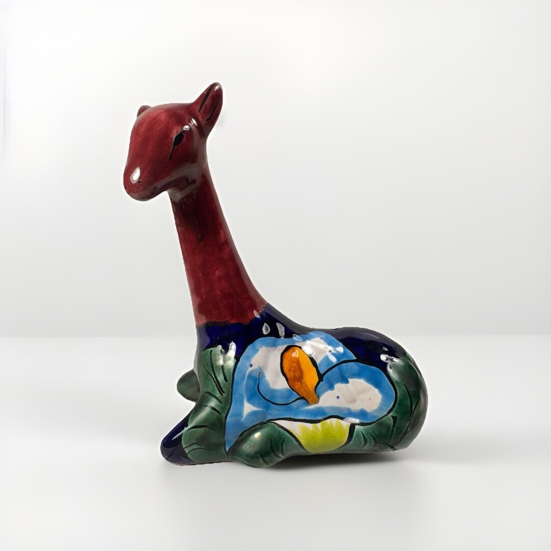 Talavera Mexican Folk Art Pottery Giraffe Figurine Statue Sculpture ...