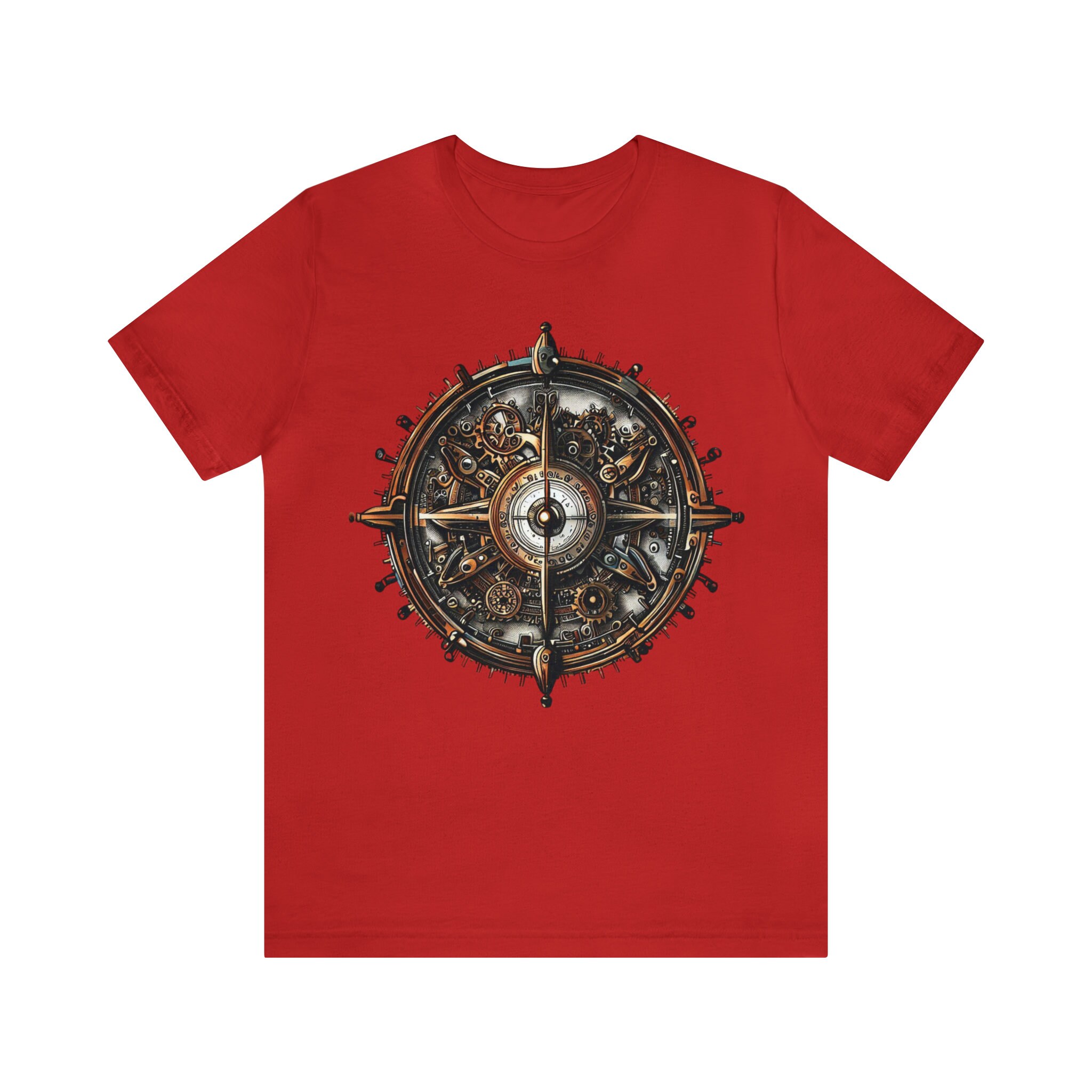 Steampunk Mechanical Compass T-shirt - Steam Punk Art Drawing ...