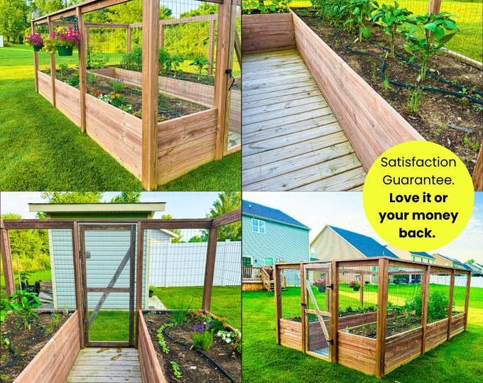 DIY Raised Garden Bed Plans for Raised Garden Bed Cover,enclosed Garden ...