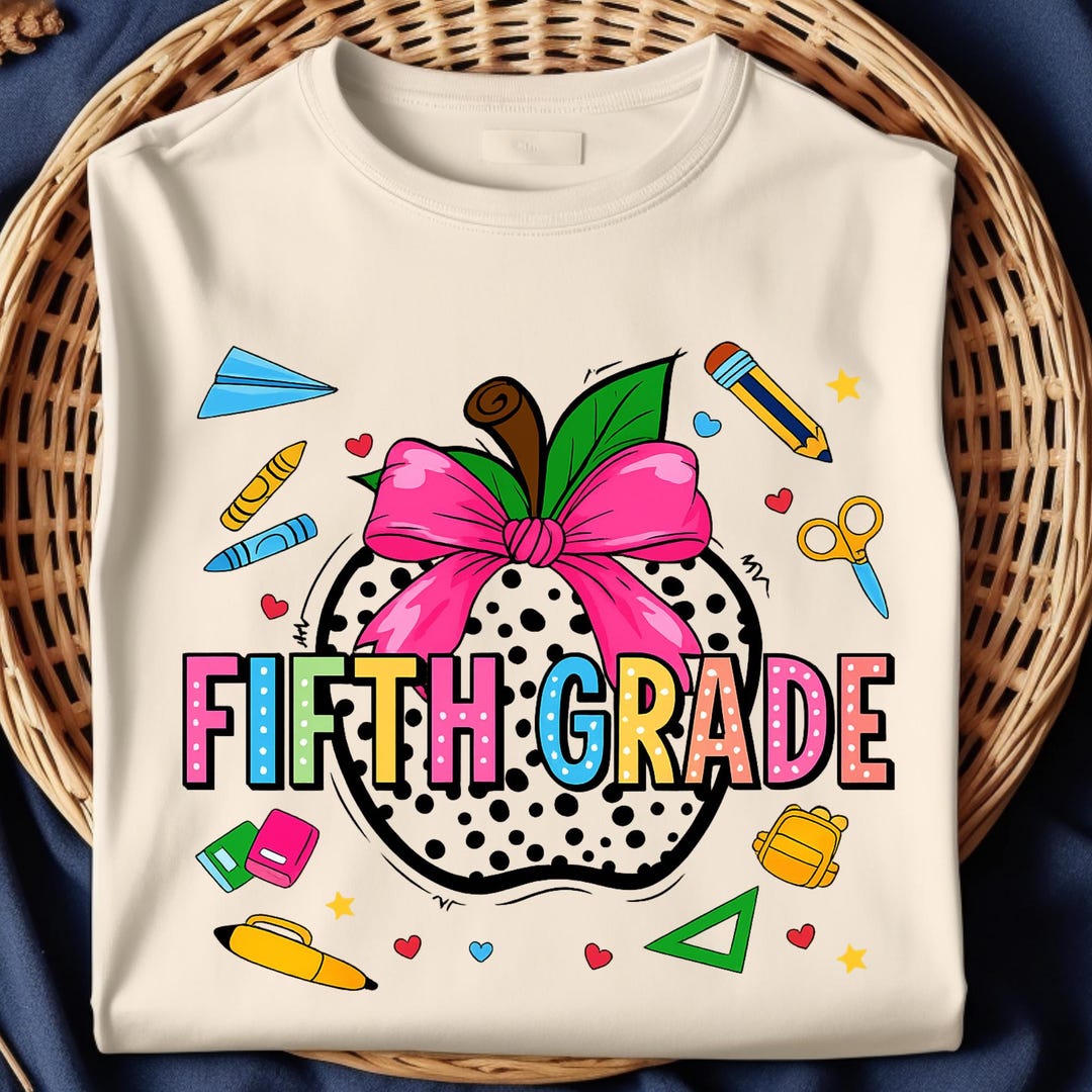 Fifth Grade PNG, Back to School PNG, 5th Grade Png, Teacher Png, Fifth ...