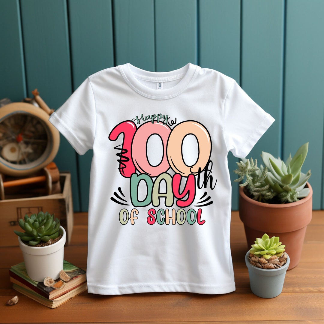 Happy 100th Days of School SVG, Back to School SVG, Retro 100th Days of ...