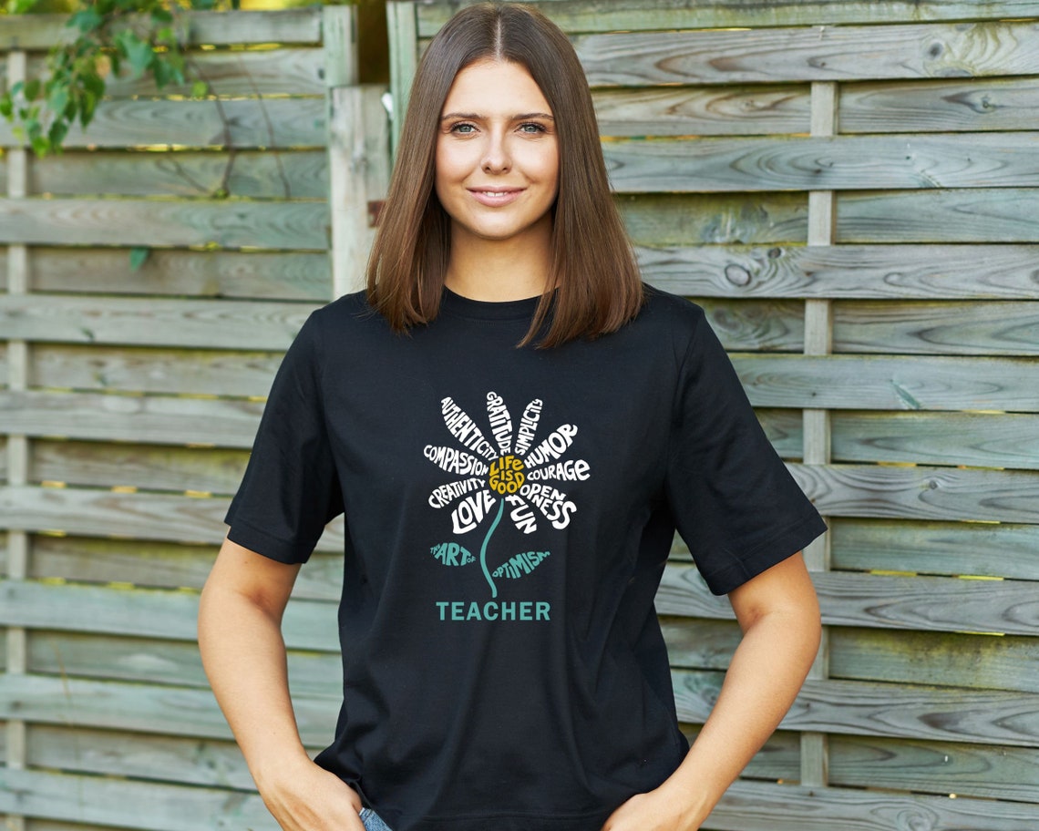 Teacher Flowers PNG, Teacher Typography PNG, Teacher Gift, Life is Good ...