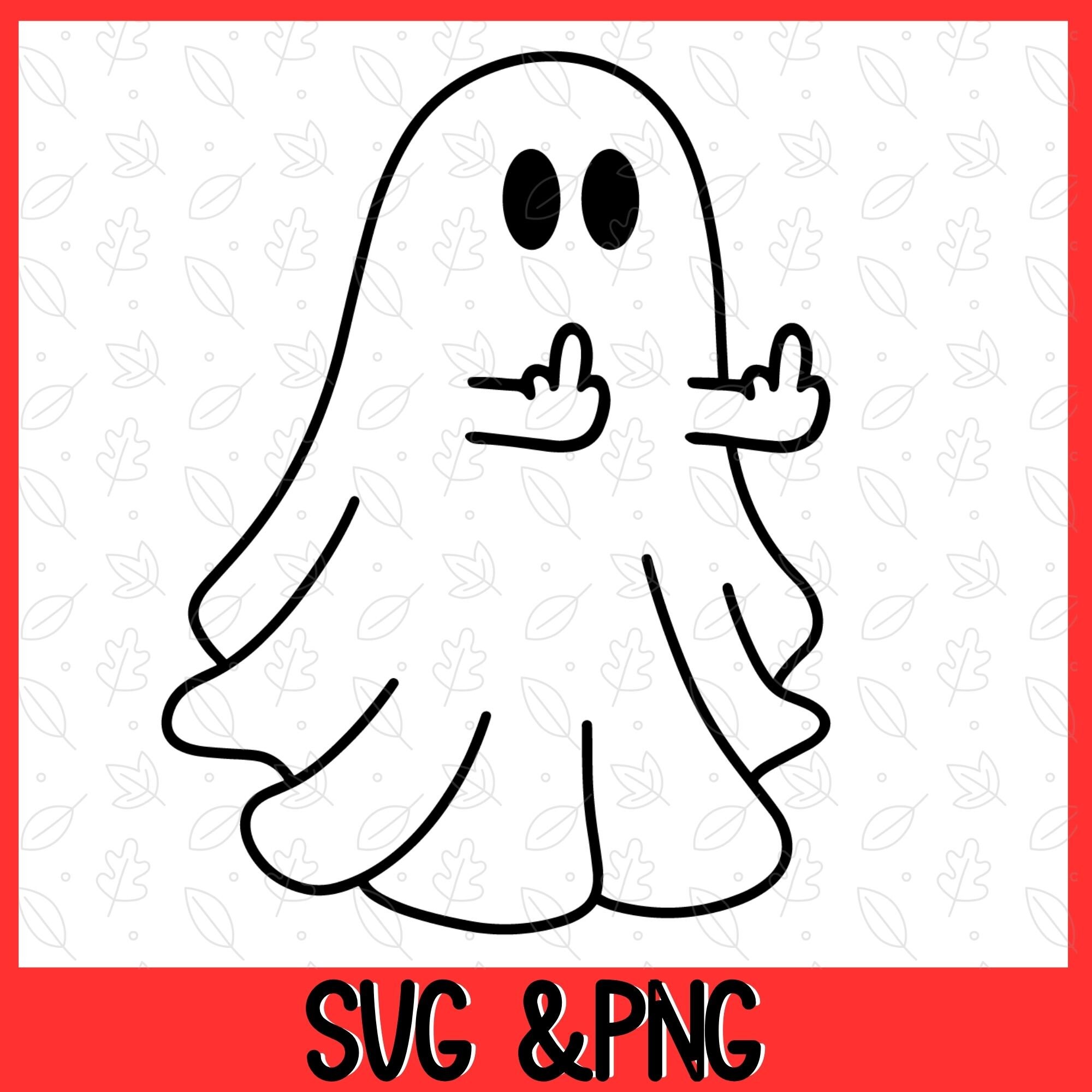Ghost Middle Finger Svg Png Halloween Svg Halloween Ghost Cut File ...