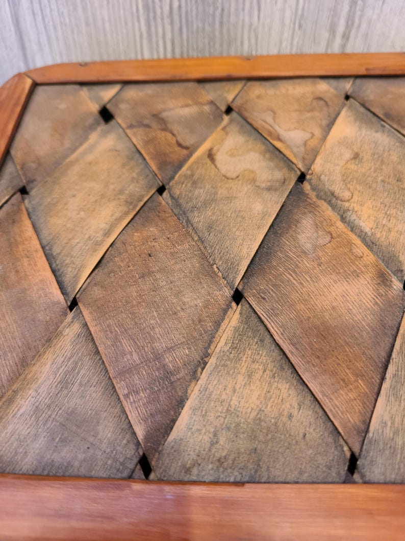 Vintage Wood Storage Box. Lattice Design. - Etsy