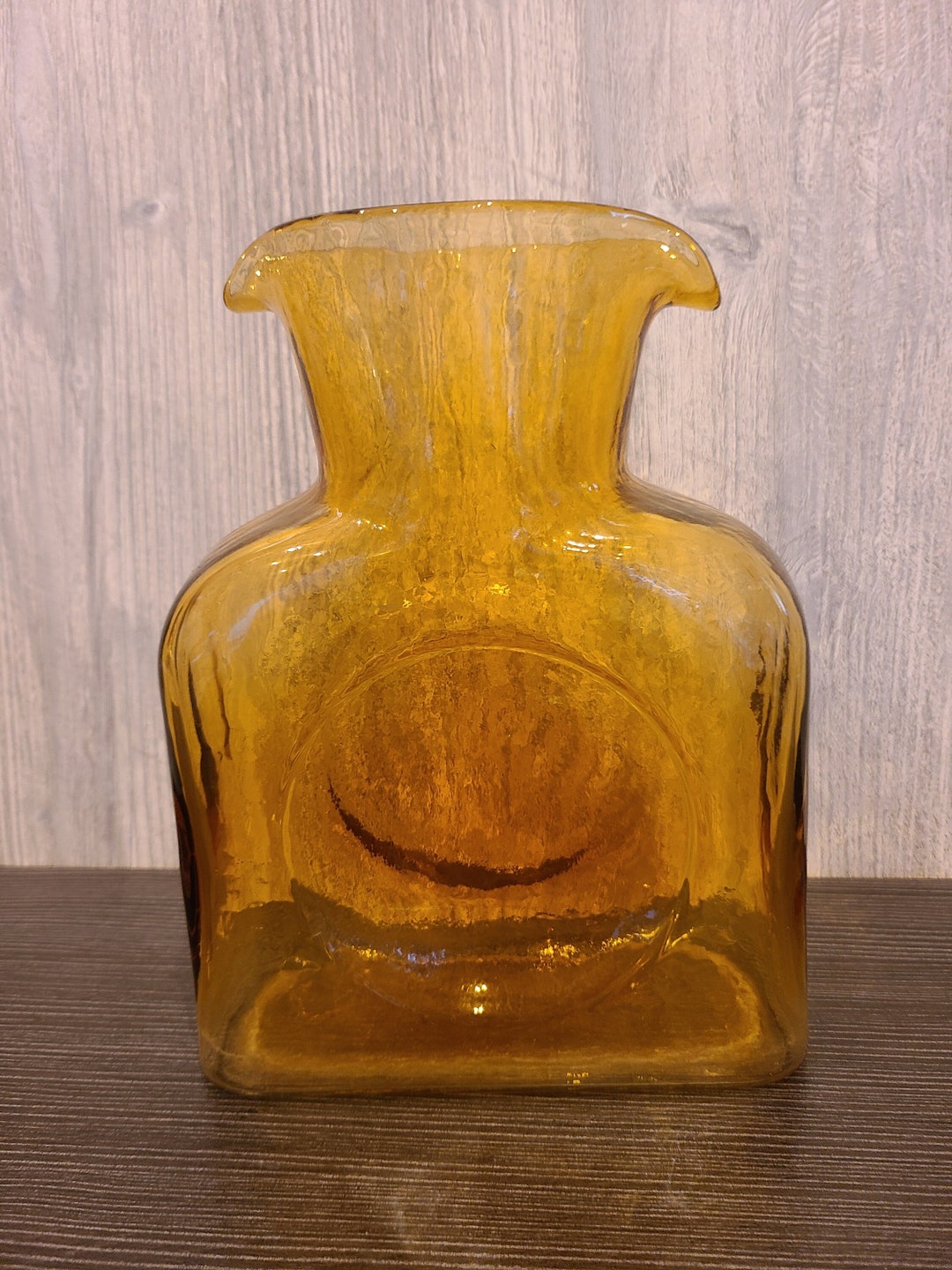 Blenko Water Pitcher. Amber. Gold. - Etsy