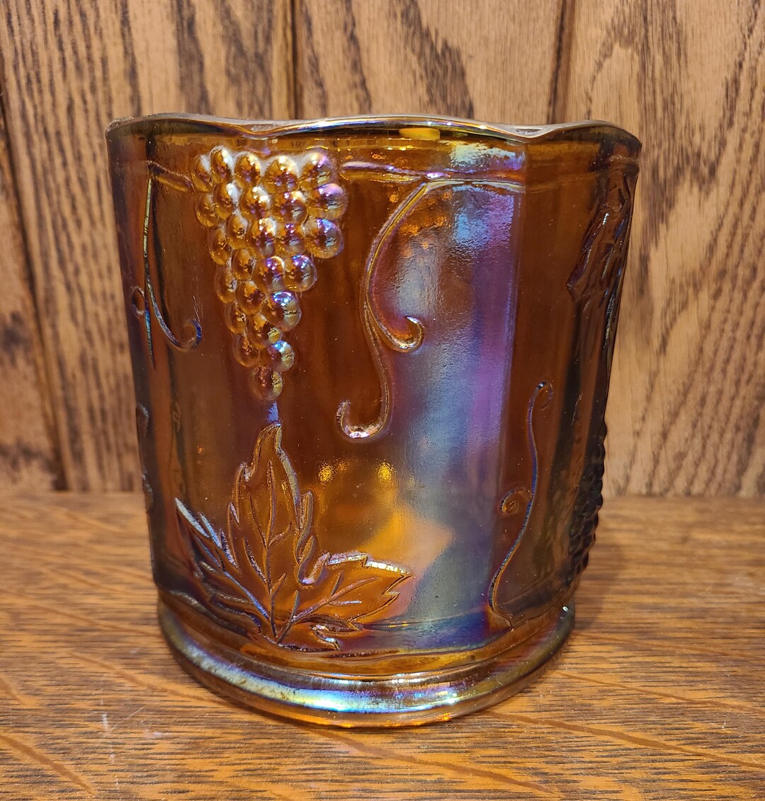 Indiana Carnival Glass Harvest Jar. - Etsy