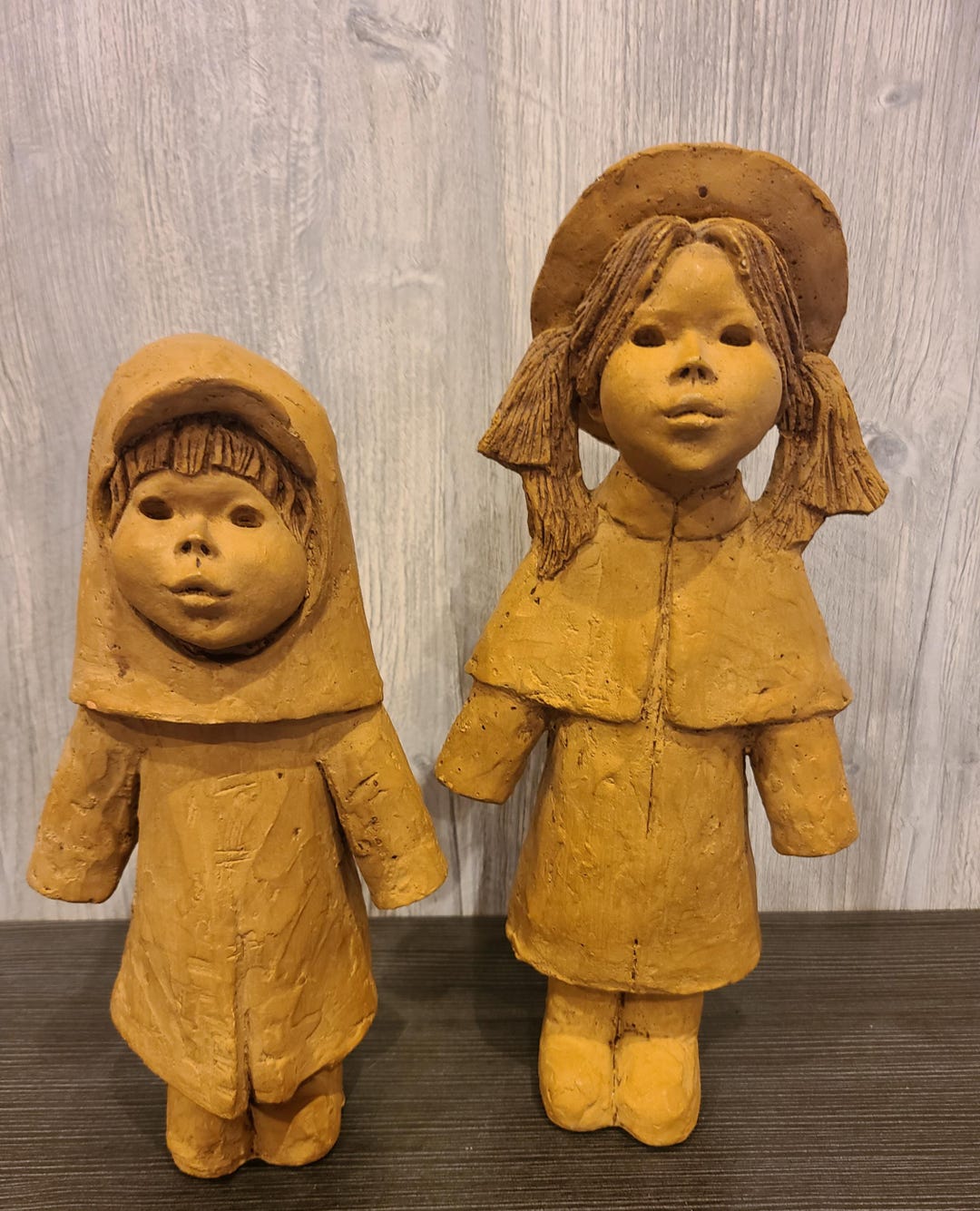 Lee Bortin Clay Figurines. Boy and Girl - Etsy