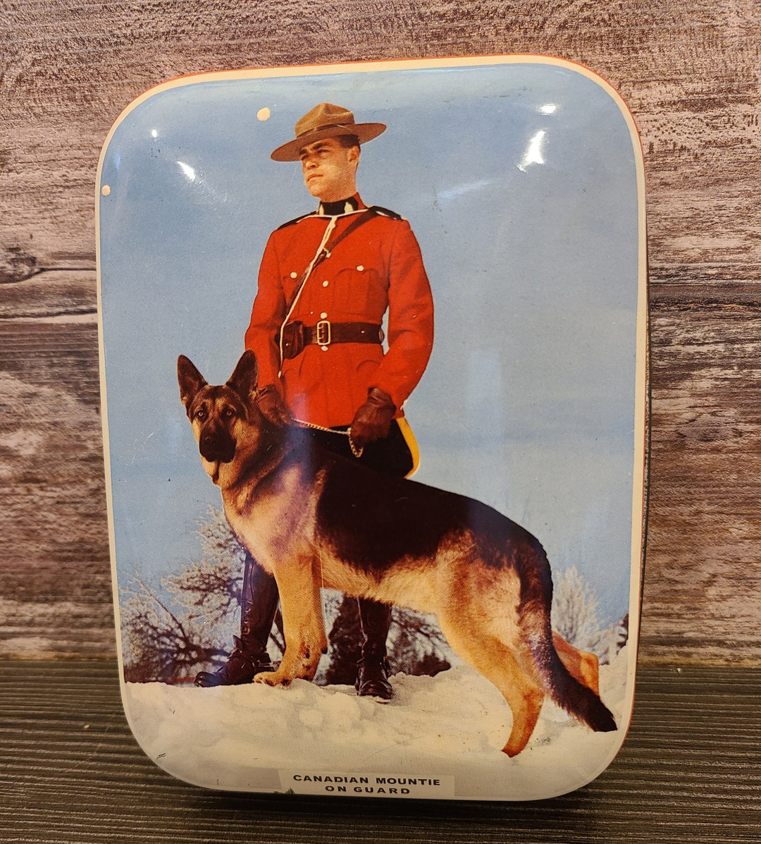 Riley's Toffee Tin. Canadian Mountie With German Shepherd - Etsy