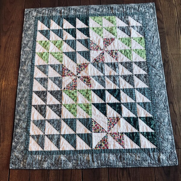 Blue Triangle Quilt - Etsy