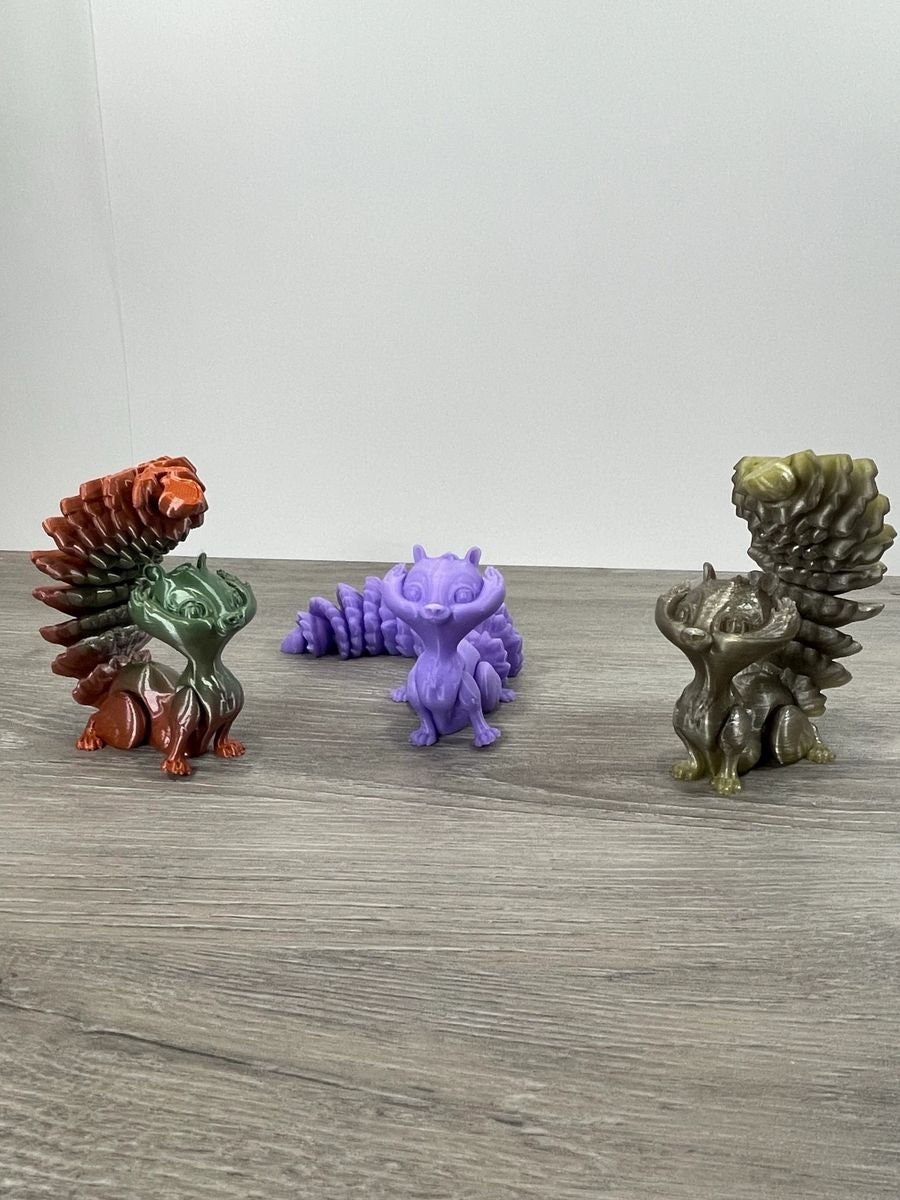 Fully Articulated 3D Printed Flexi-squirrel by Flexi-factory - Etsy
