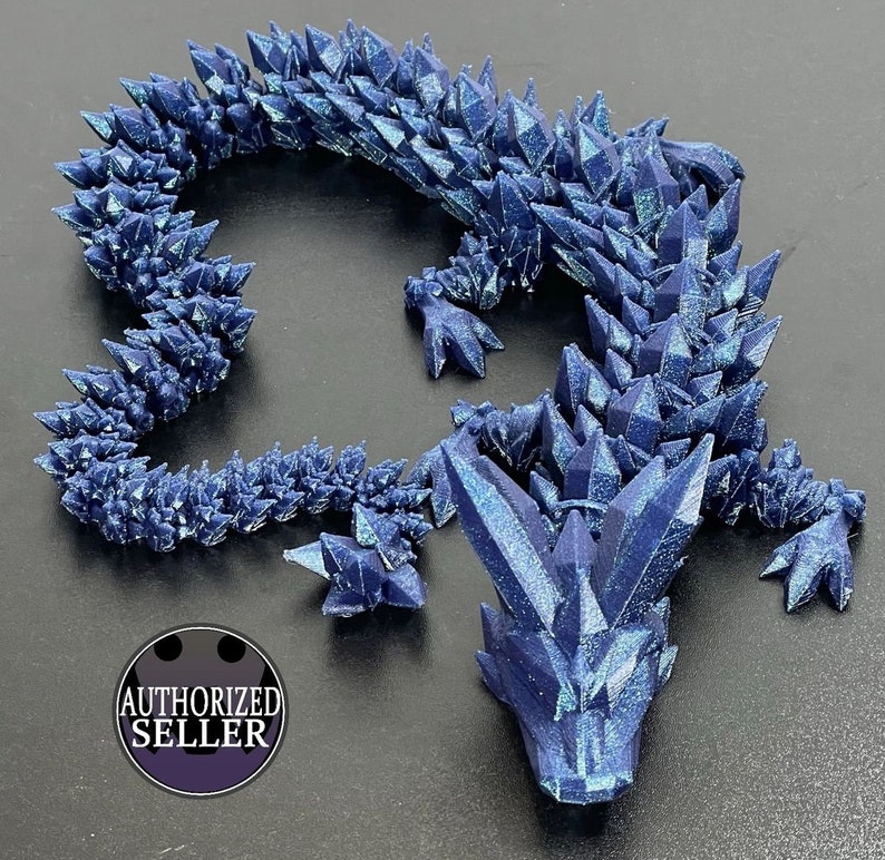Fully Articulated 3D Printed Crystal Dragon by Cinderwing3d - Etsy