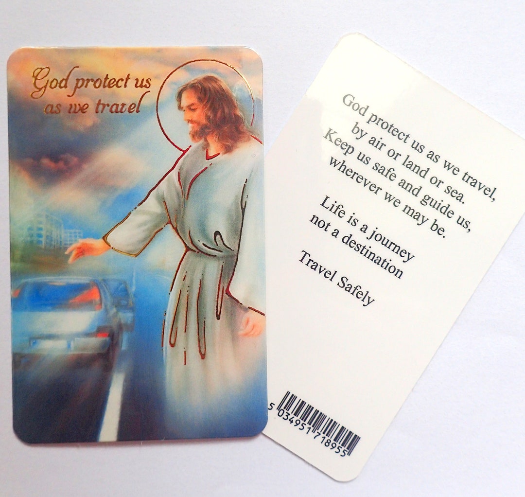 God Protect Us as We Travel Prayer Card Wallet Size - Etsy