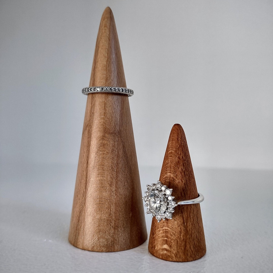 Ring Stand Handmade Wooden Ring Holder Wedding Gift for Him Anniversary ...