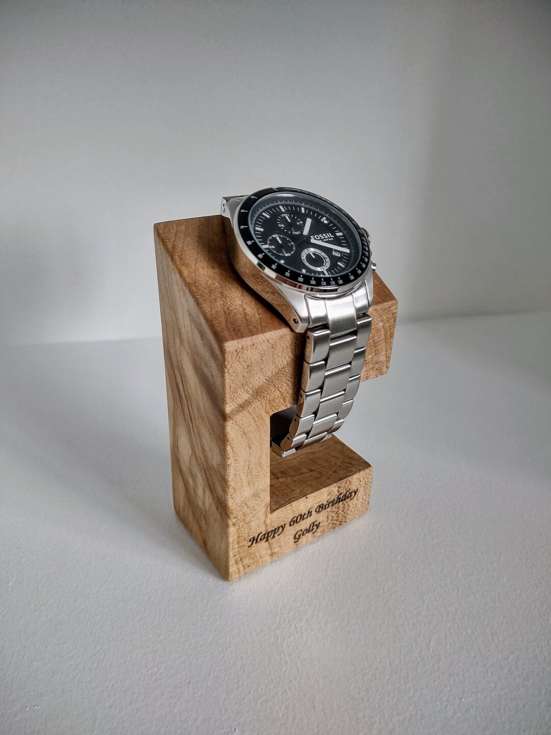 Personalised Handmade Wooden Watch Stand With Custom Engraving - Etsy