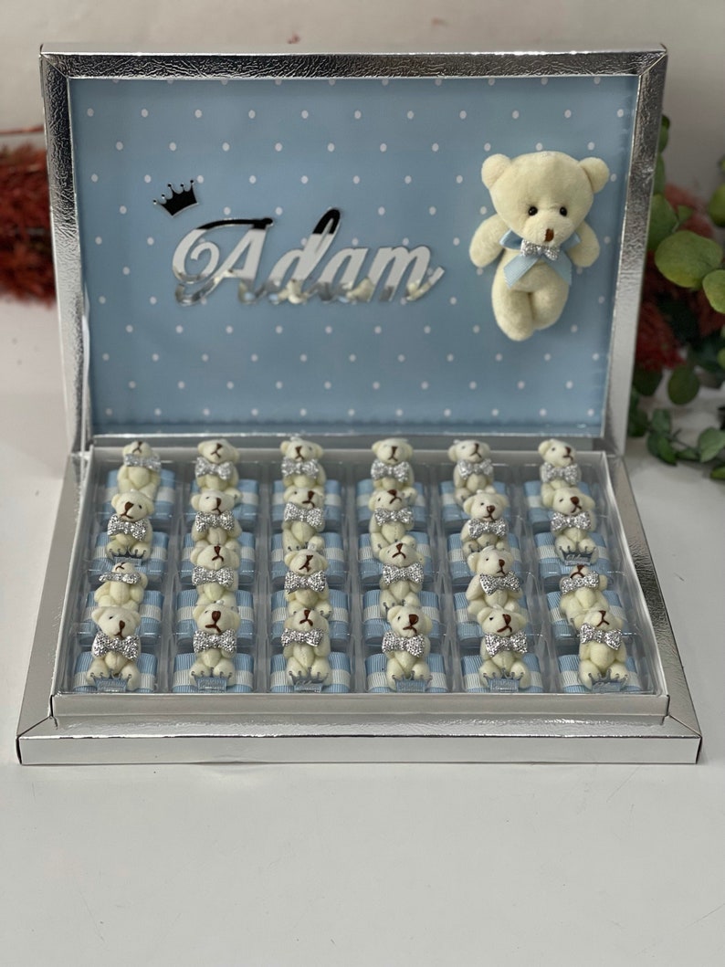 Teddy Bear Chocolate Gift Box Baby Shower Chocolate Box - Etsy