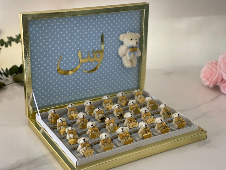 Teddy Bear Chocolate Gift Box Baby Shower Chocolate Box - Etsy